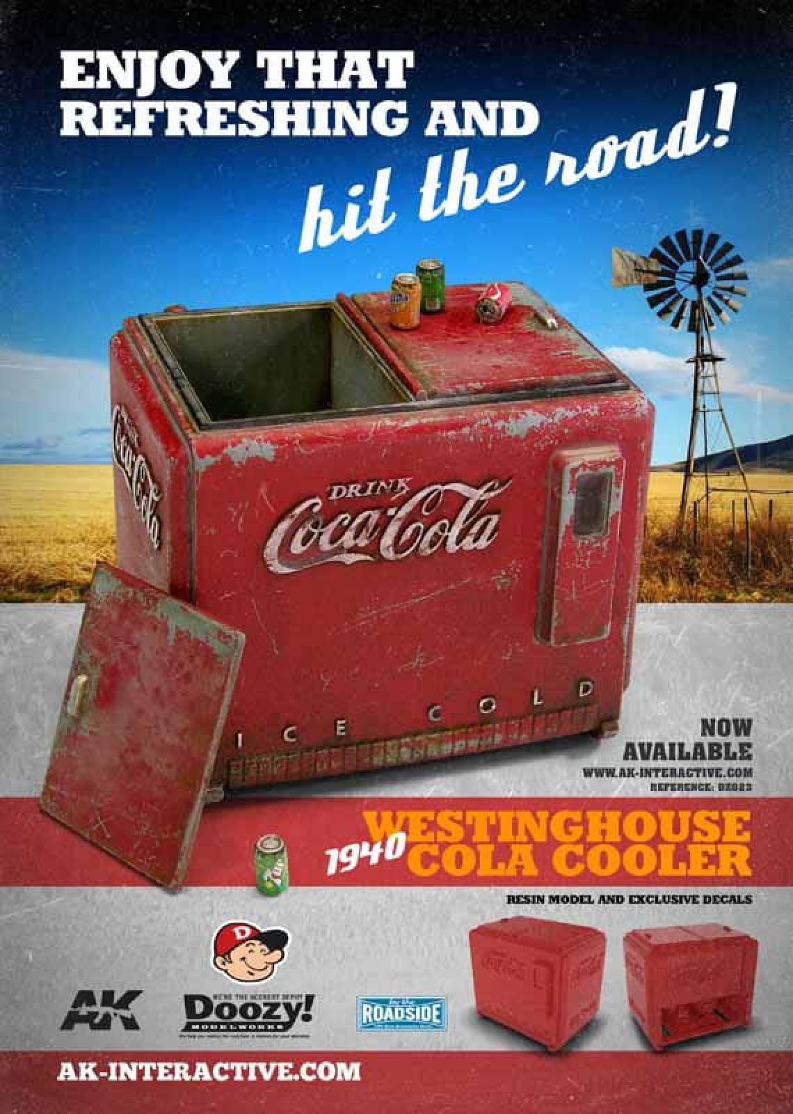 AK Interactive AK-DZ023 1940 Westinghouse Cola Cooler / 1:24