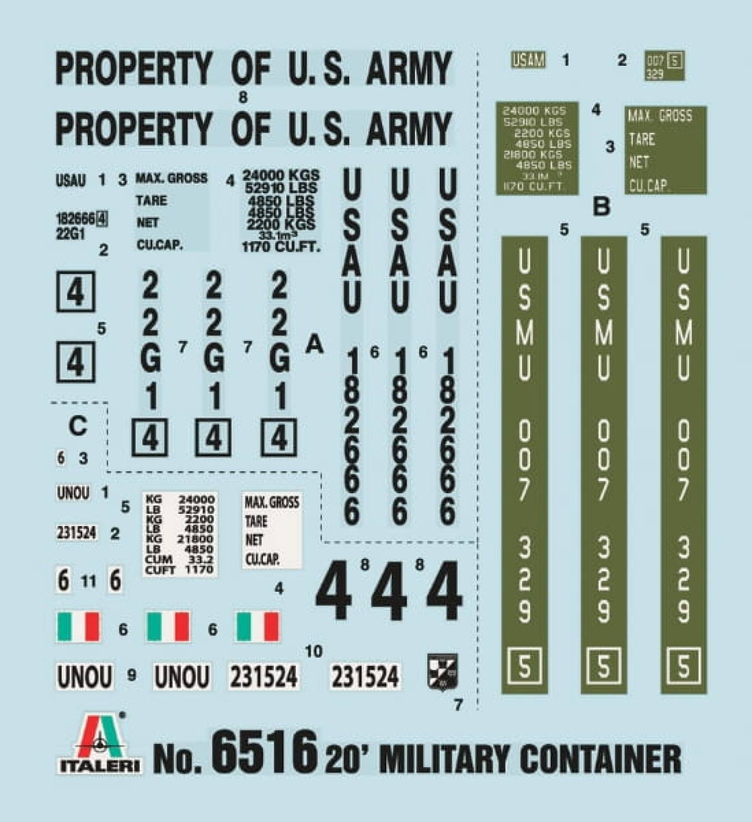 Italeri ITA6516 20-feet freight Military Container / 1:35