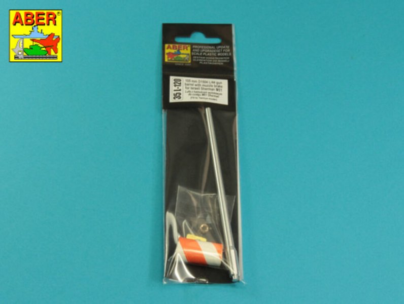 Aber Models AB35L120 105mm D1504 L/44 barrel with muzzle brake for Sherman M51 / 1:35