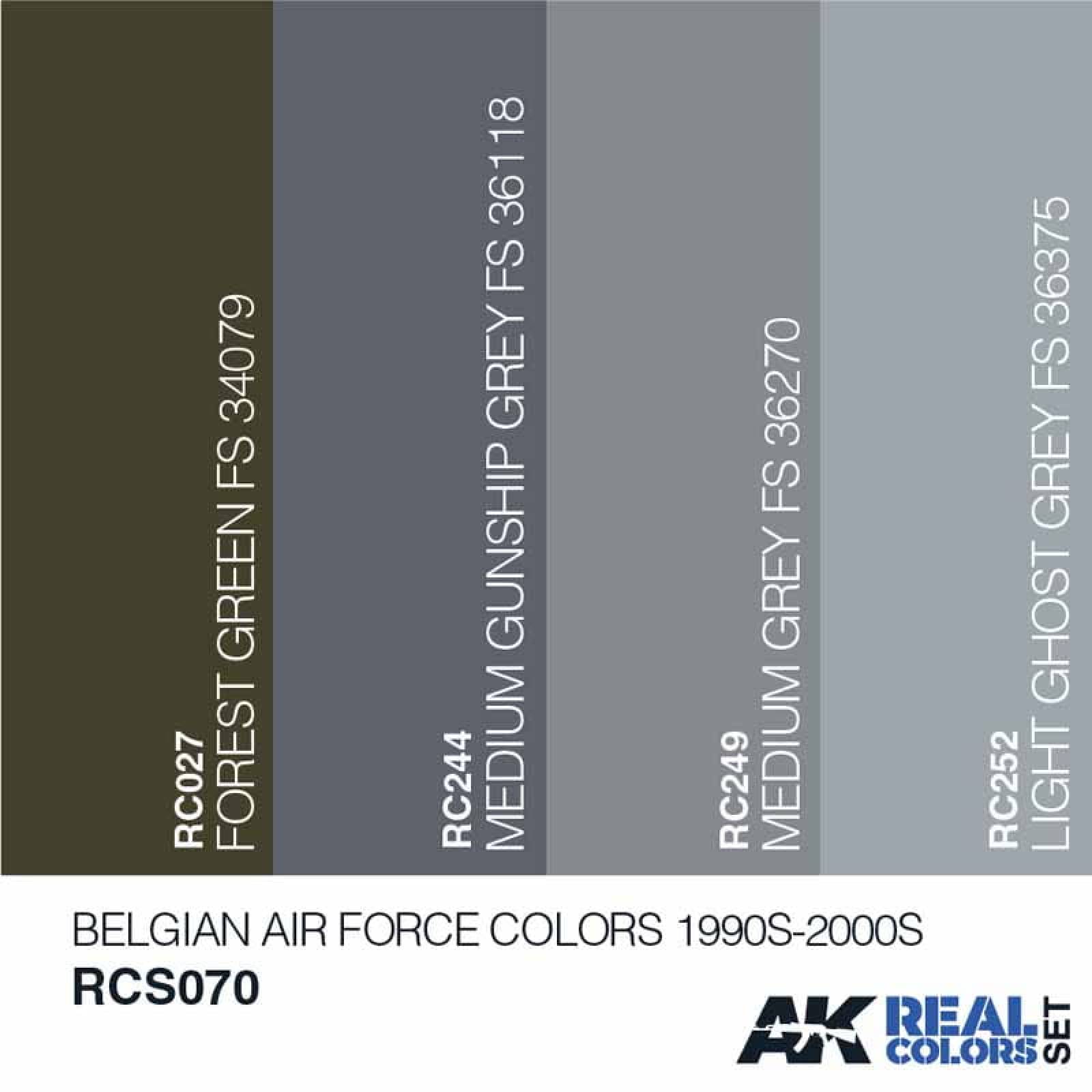 AK Real Colors AIR: Belgian Air Force Colors 1990s - 2000s Set (4x10ml ...