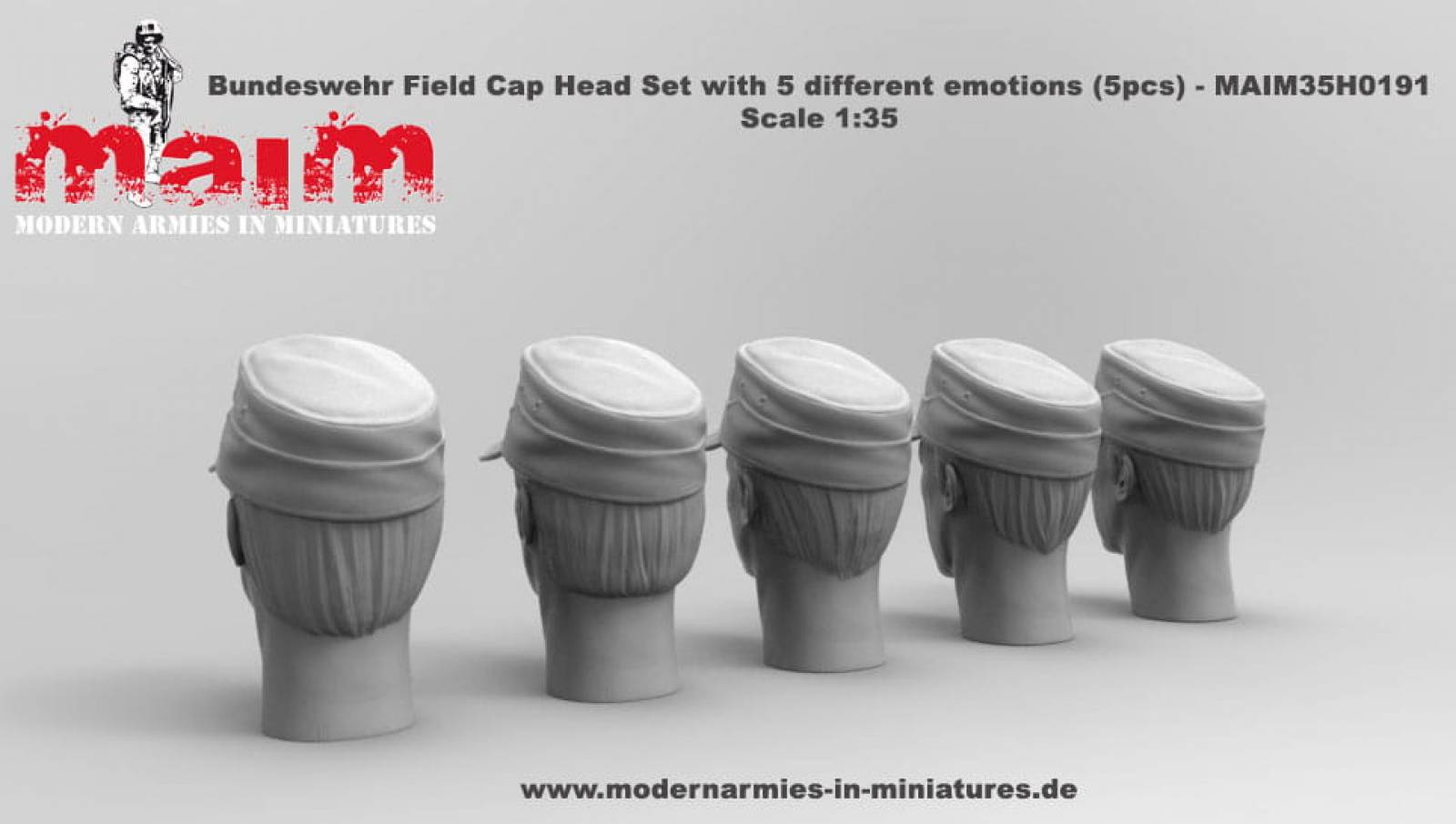 Modern Armies in Miniatures MAIM35H0191 Bundeswehr Field Cap Head Set ...