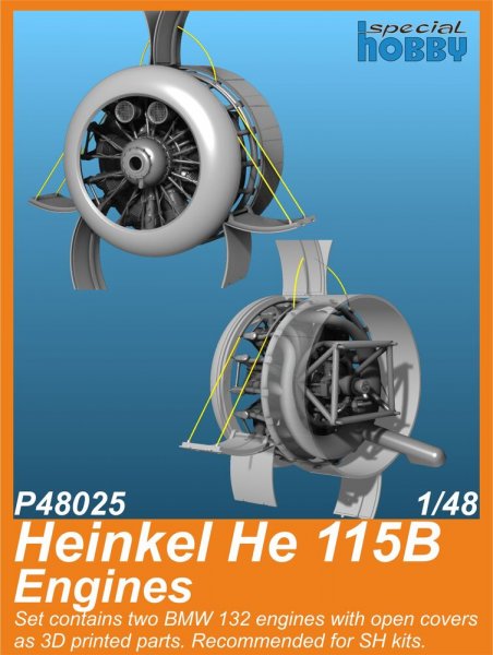 CMK CMKP48025 Heinkel He 115B Engines for Special Hobby kits / 1:48