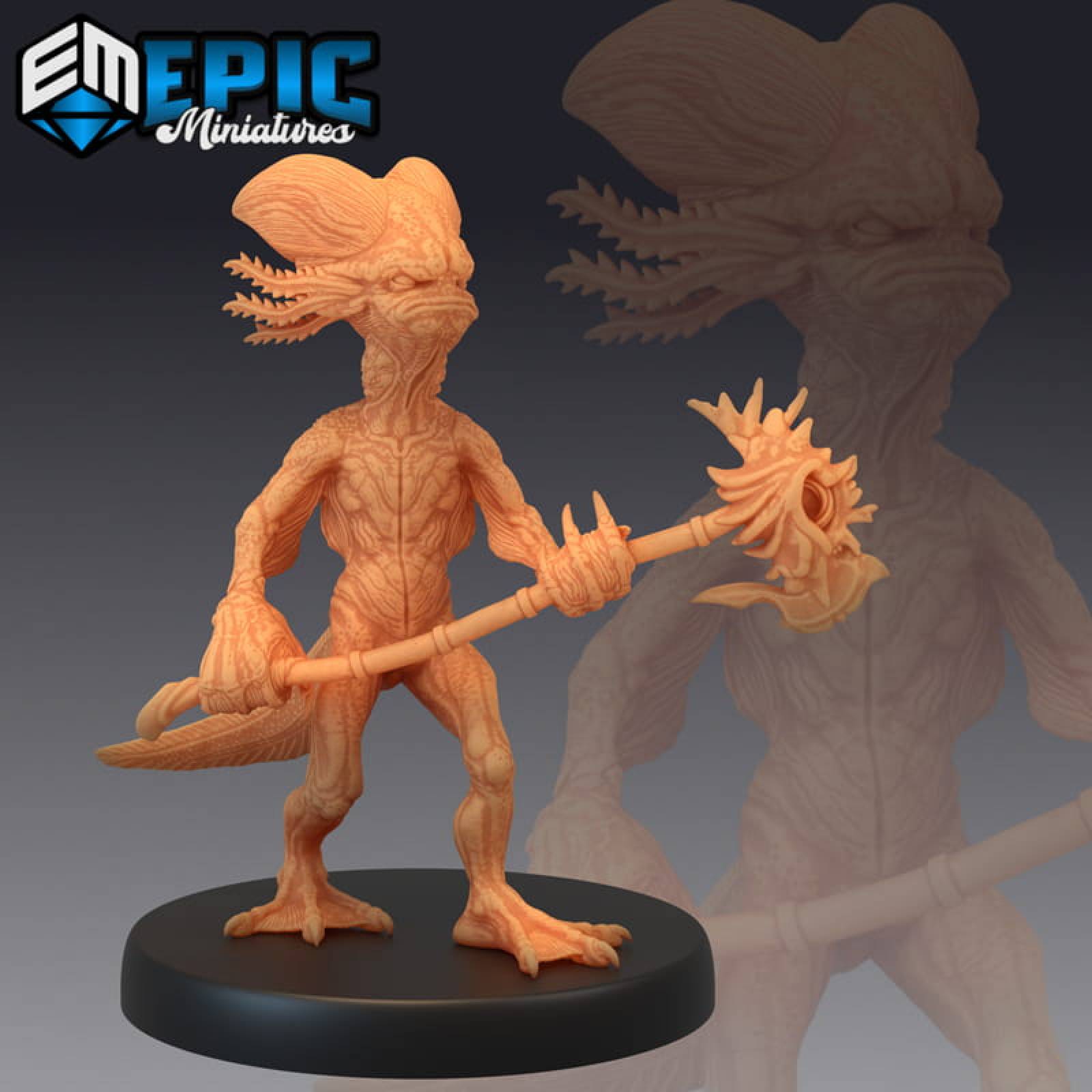 EPIC Miniatures EPIC1057 Caves of Despair - Grumpy Axolotl Warrior Axe