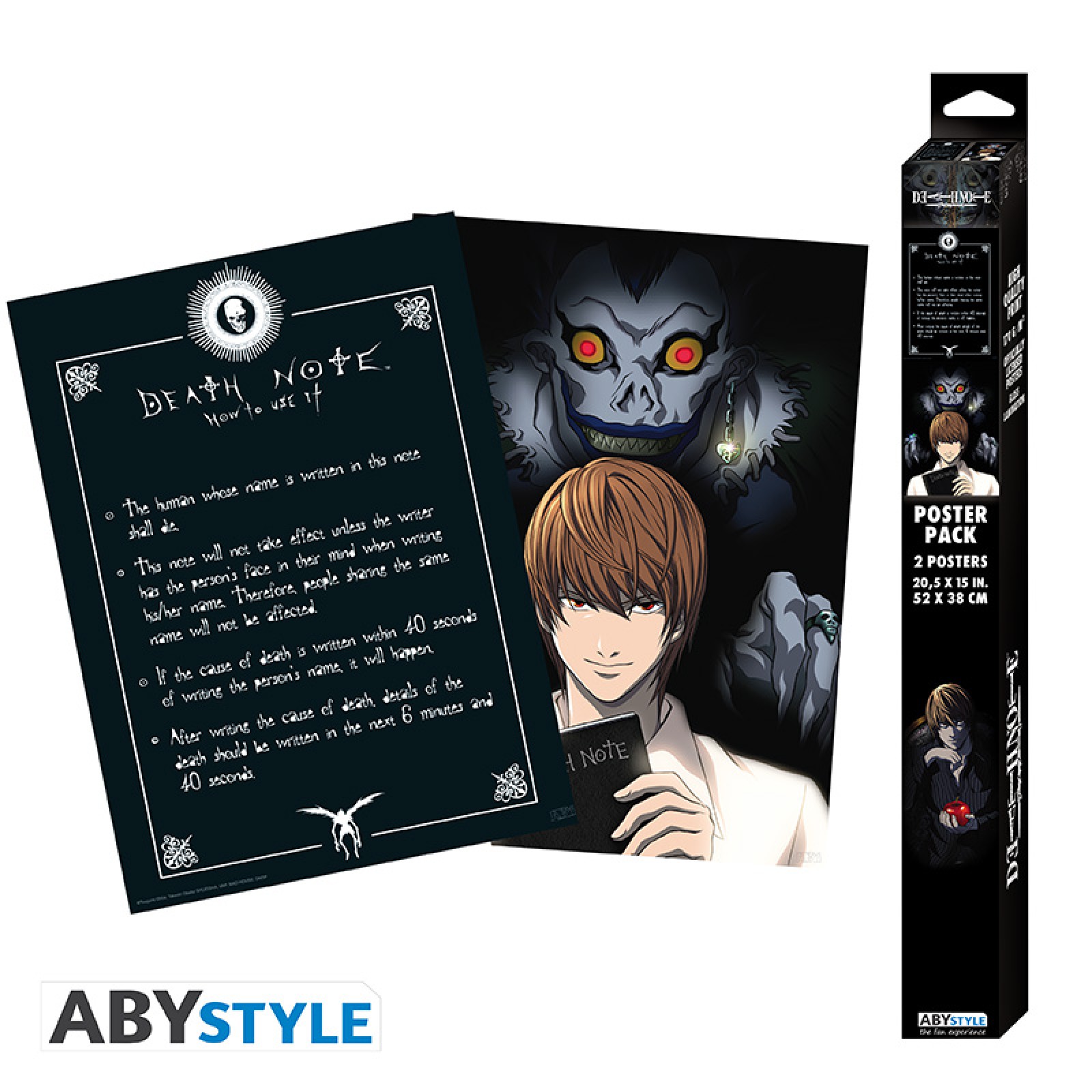 ABYstyle ABYDCO862 DEATH NOTE - Set 2 Chibi Posters - Light & Death ...