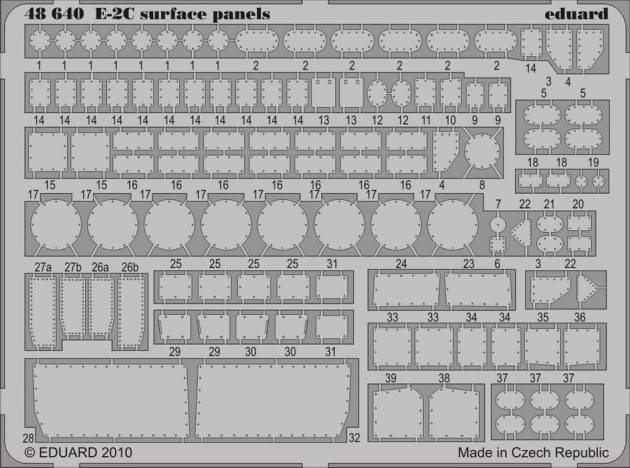 Eduard Acc. ED48640 E-2C surface panels ~Kinetic~ 1/48