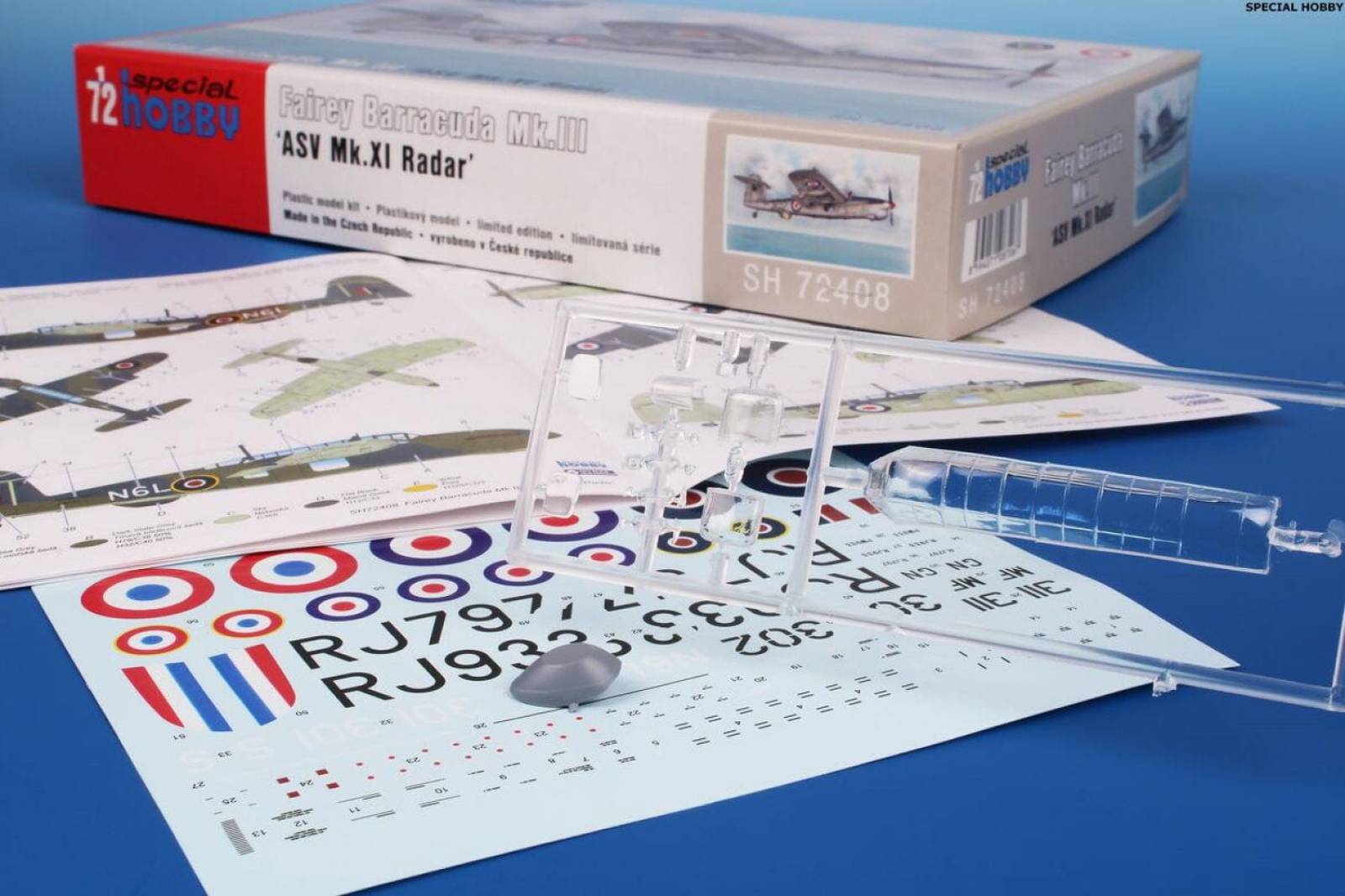 Special Hobby MPMSH72408 Fairey Barracuda Mk.III'ASW MK.XI Radar