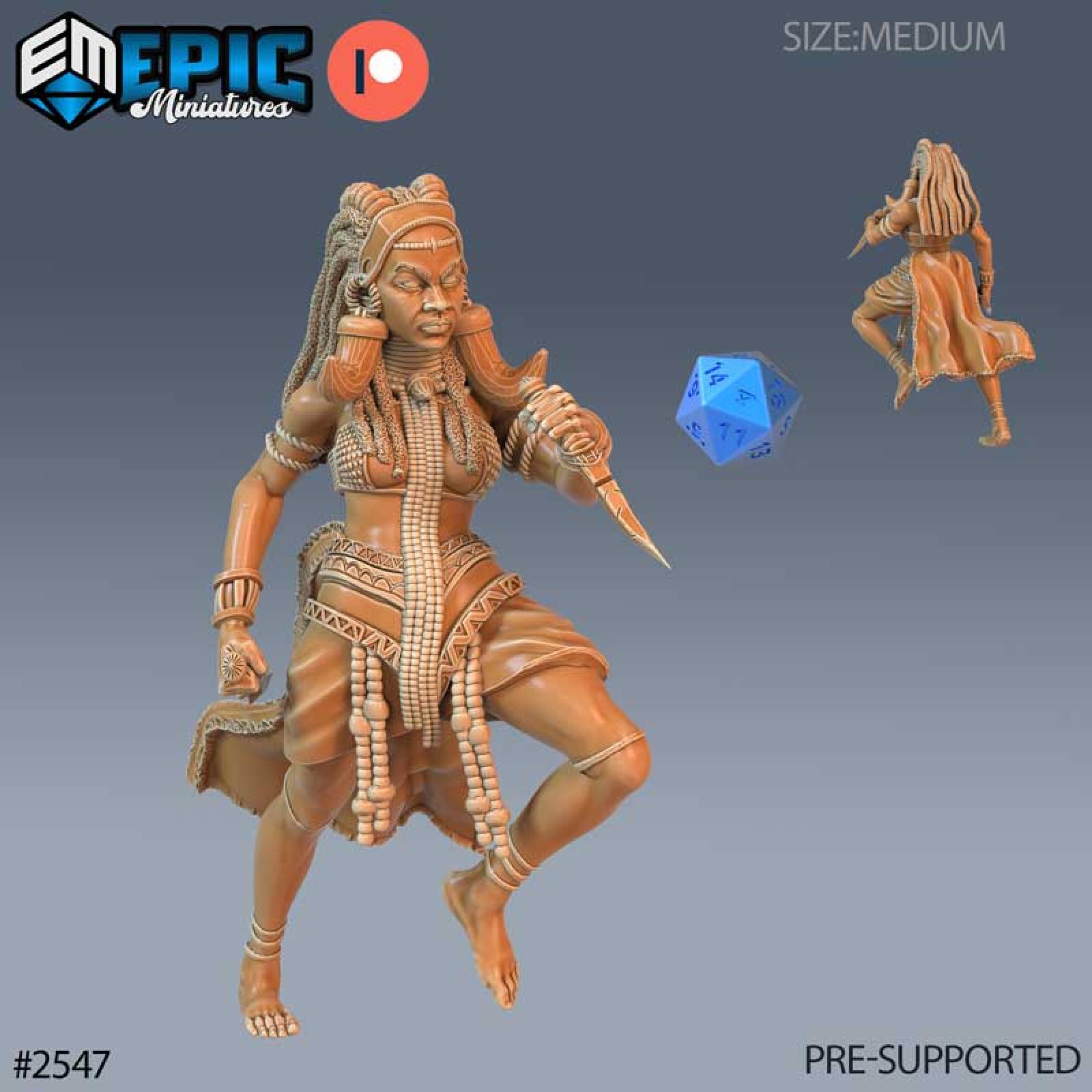 EPIC Miniatures EPIC1897 Forgotten Utopia - Tribe Princess Dagger