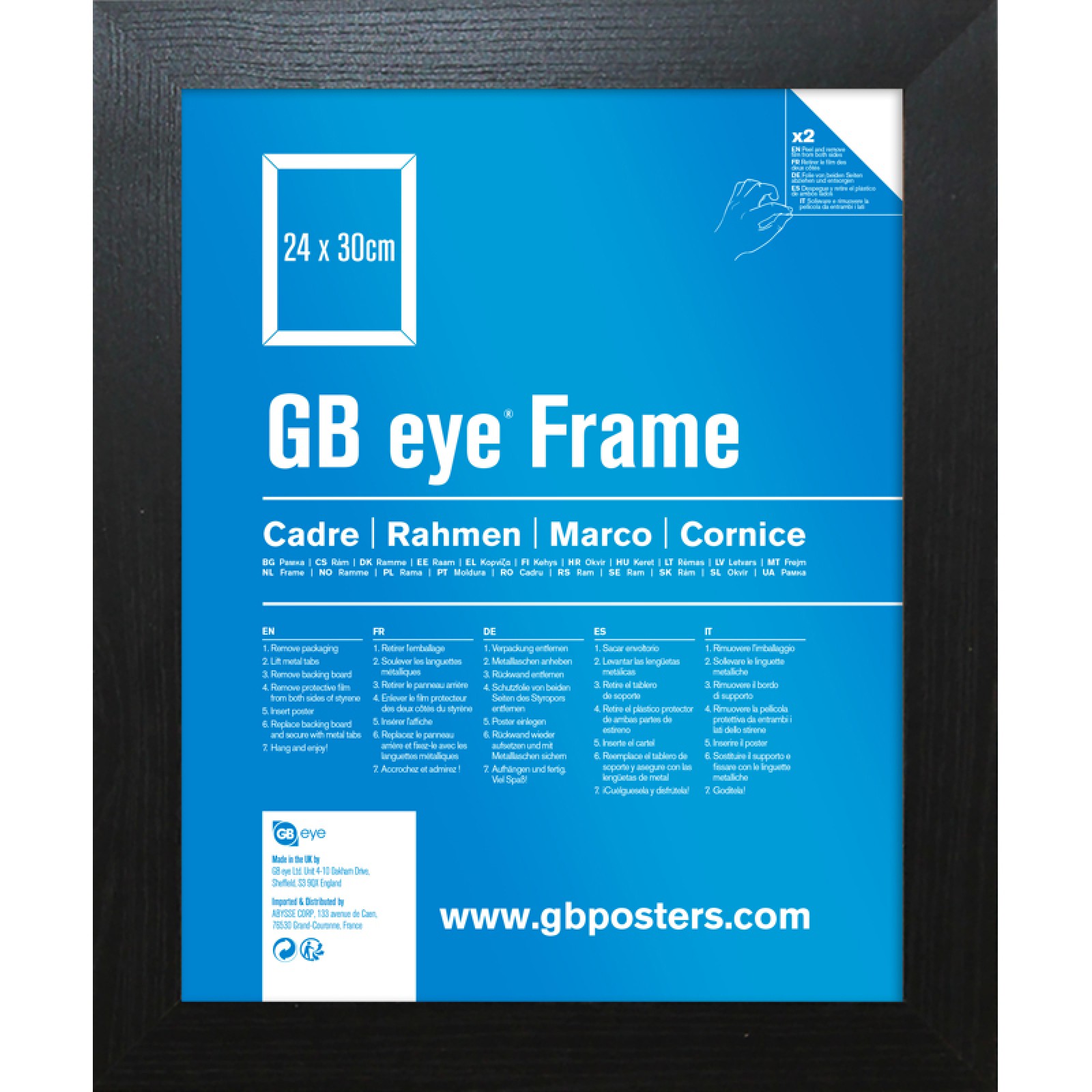 ABYstyle FMPDOA1BK GBEYE - MDF Black Frame - 24 x 30cm