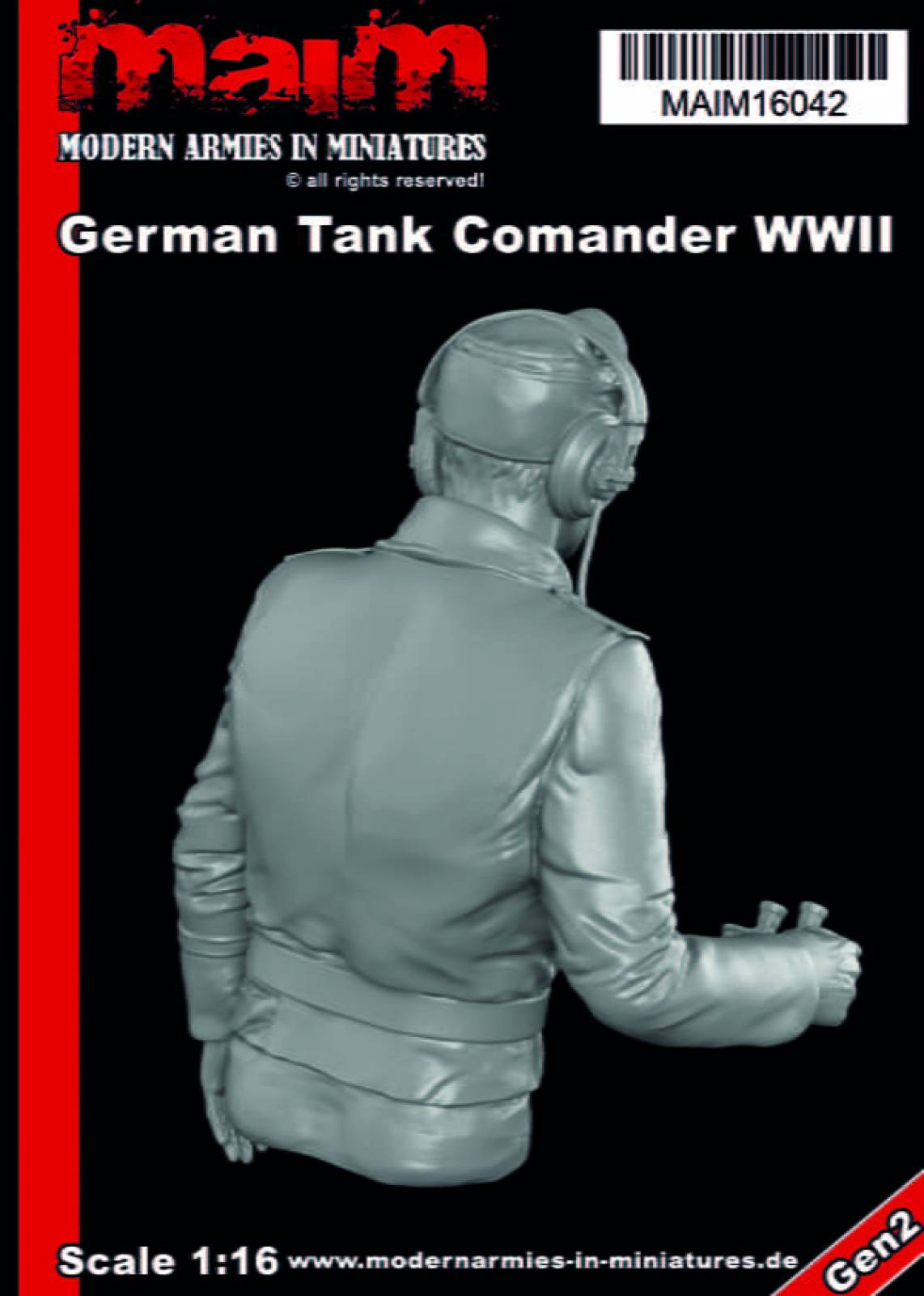 Modern Armies in Miniatures MAIM16042 German Tank Comander WWII (Half ...