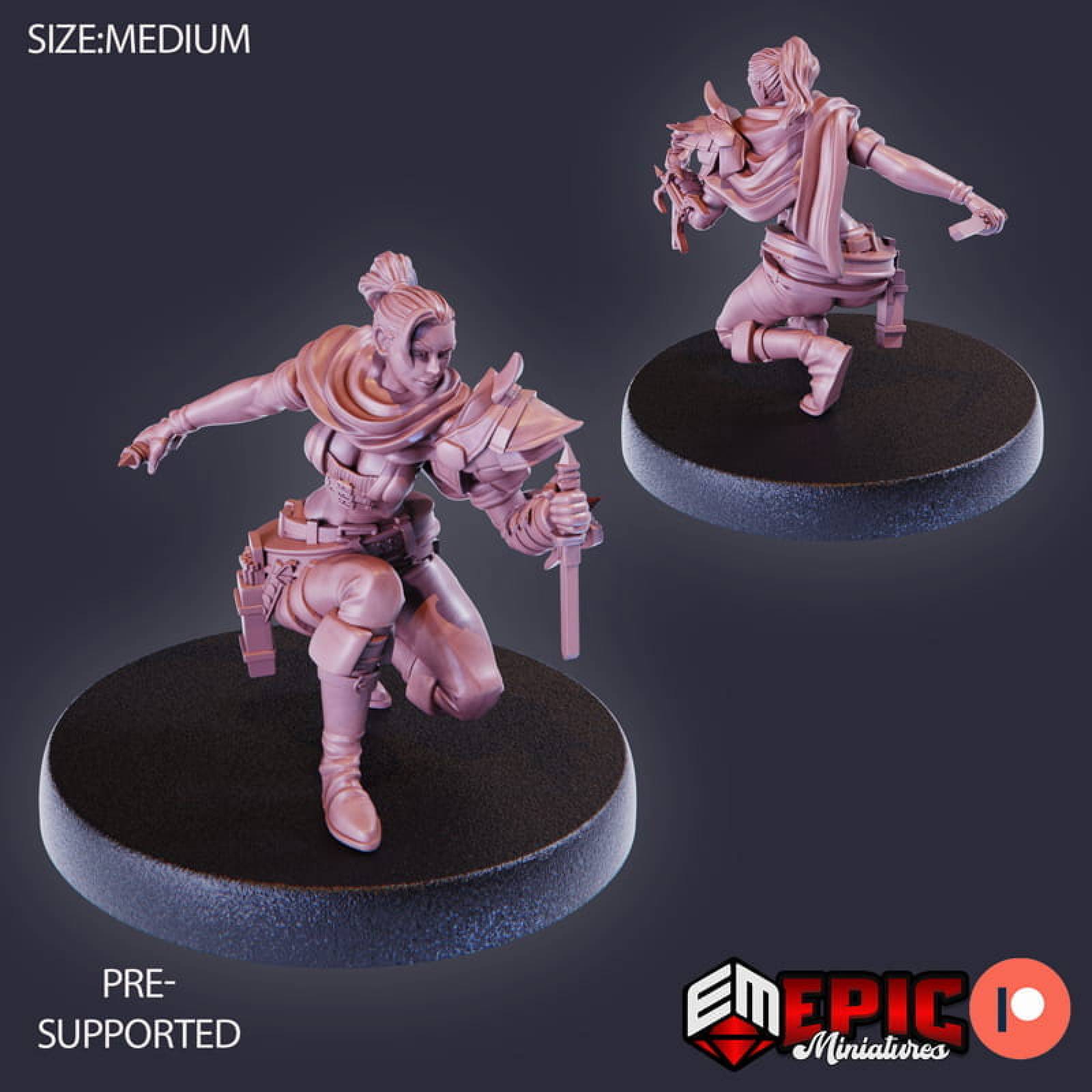 EPIC Miniatures EPIC1257 Guild of Thieves - Female Assassin Dagger