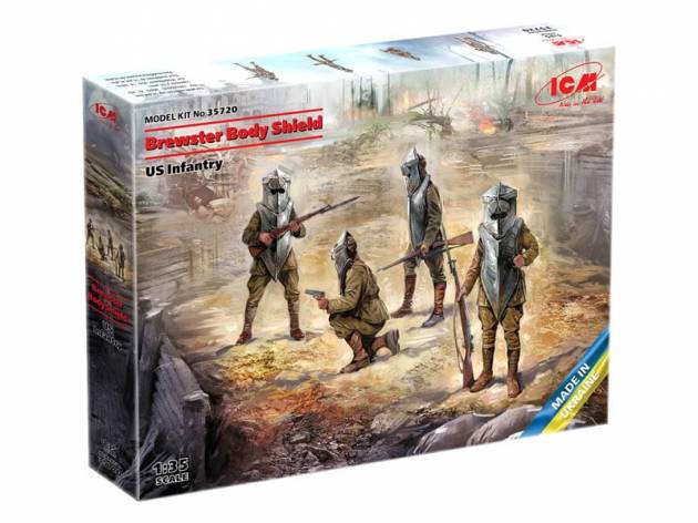 ICM ICM35720 Brewster Body Shield, US Infantry - 4 Figures / 1:35