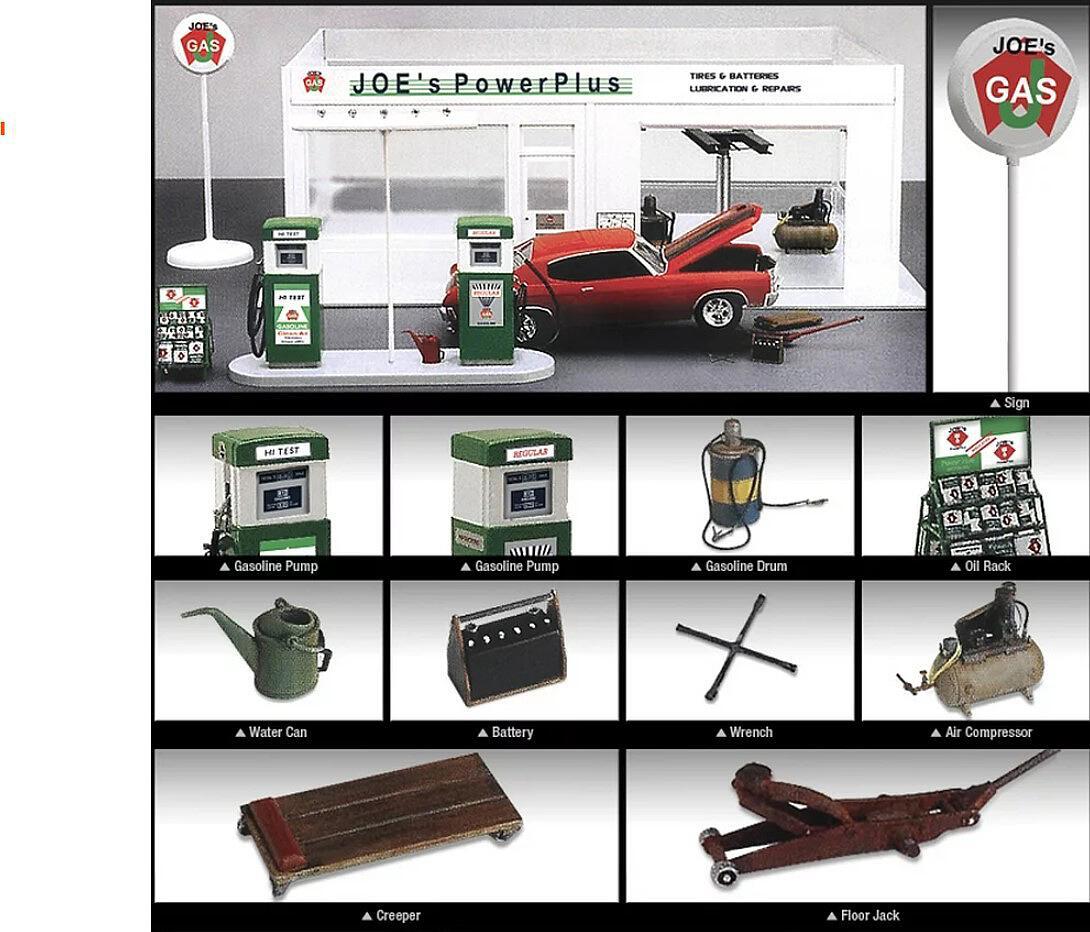 Academy ACA15122 Joes Power Plus Gas Service Station / 1:24