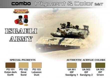 Lifecolor LC-SPG01 Pigment&Color Set Israeli Army