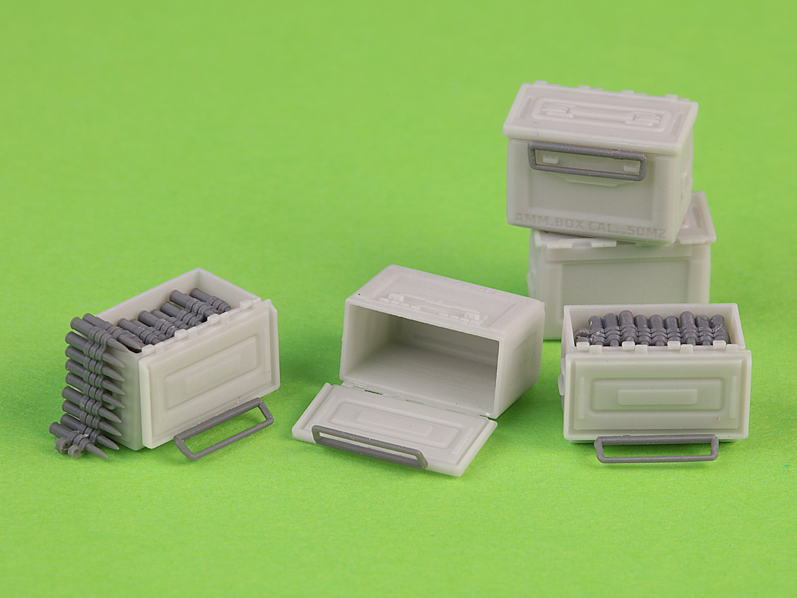 Master Model GM-35-067 M2 ammunition cans for Browning M2 .50 cal machine gun - WWII version (6 ...