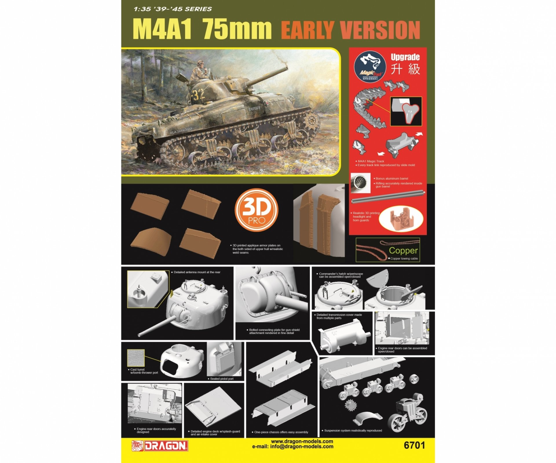 Dragon Models DML6701 M4A1 75mm Early Version / 1:35