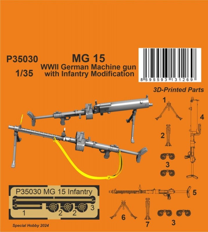 CMK CMKP35030 MG 15 Machine Gun with Infantry Modification 1/35 / 1:35