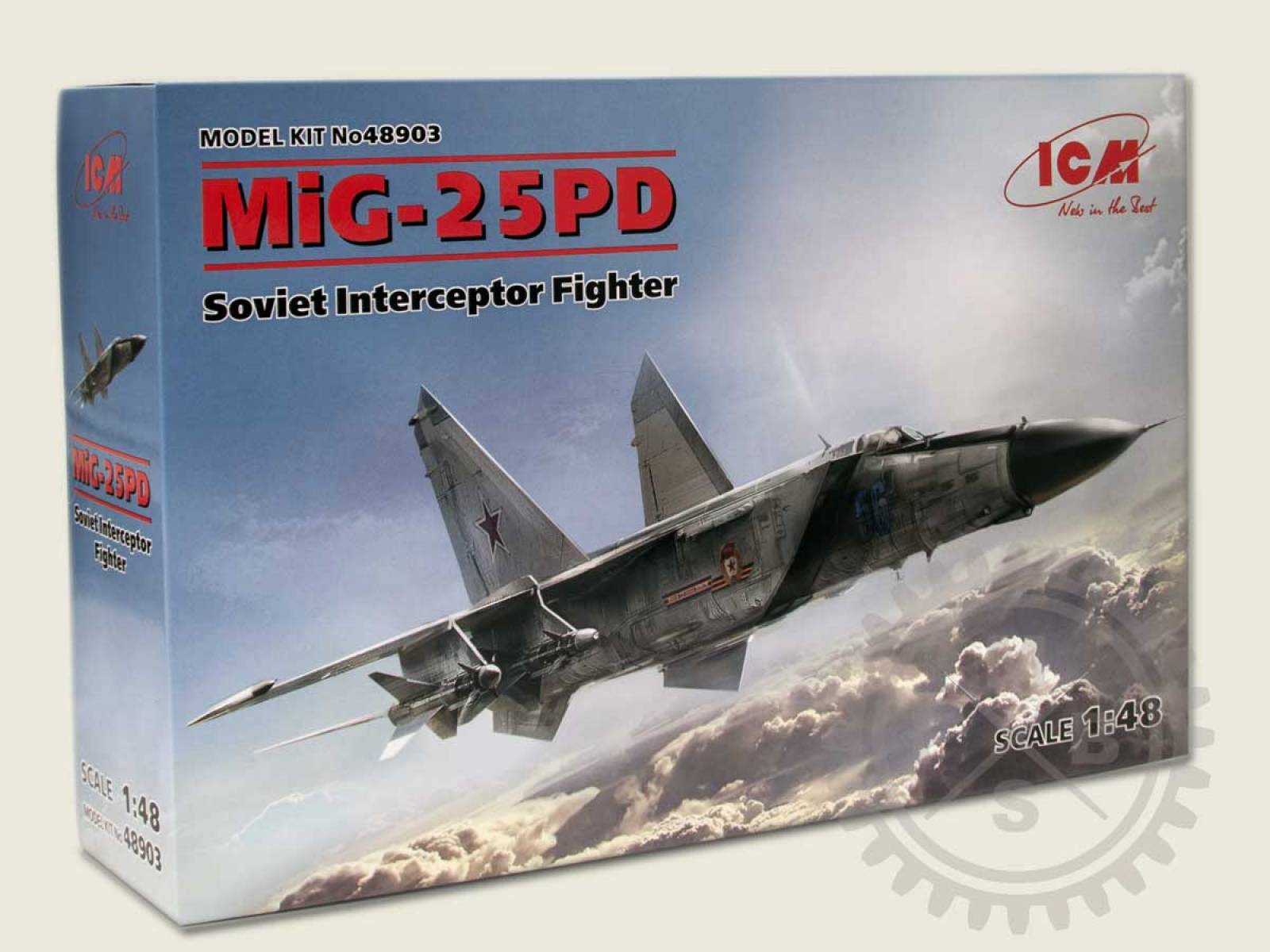 MiG-25 PD, Soviet Interceptor Fighter / 1:48 --> Der Sockelshop ...
