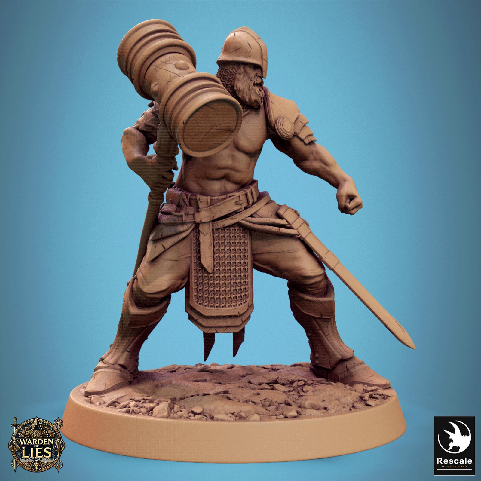 Rescale Miniatures RSM0128 Knight of Valor_Attack Hammer