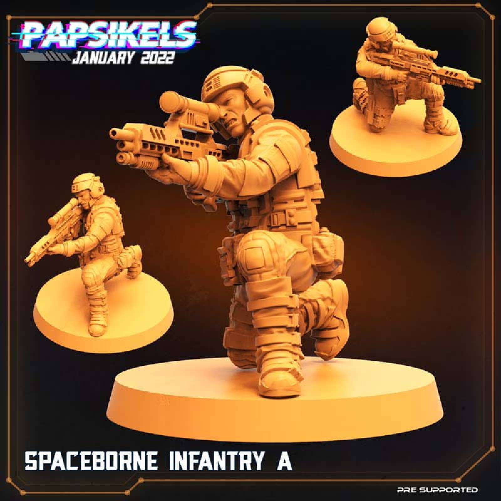 Papsikels Miniatures PAPS0487 SPACE BORNE INFANTRY A