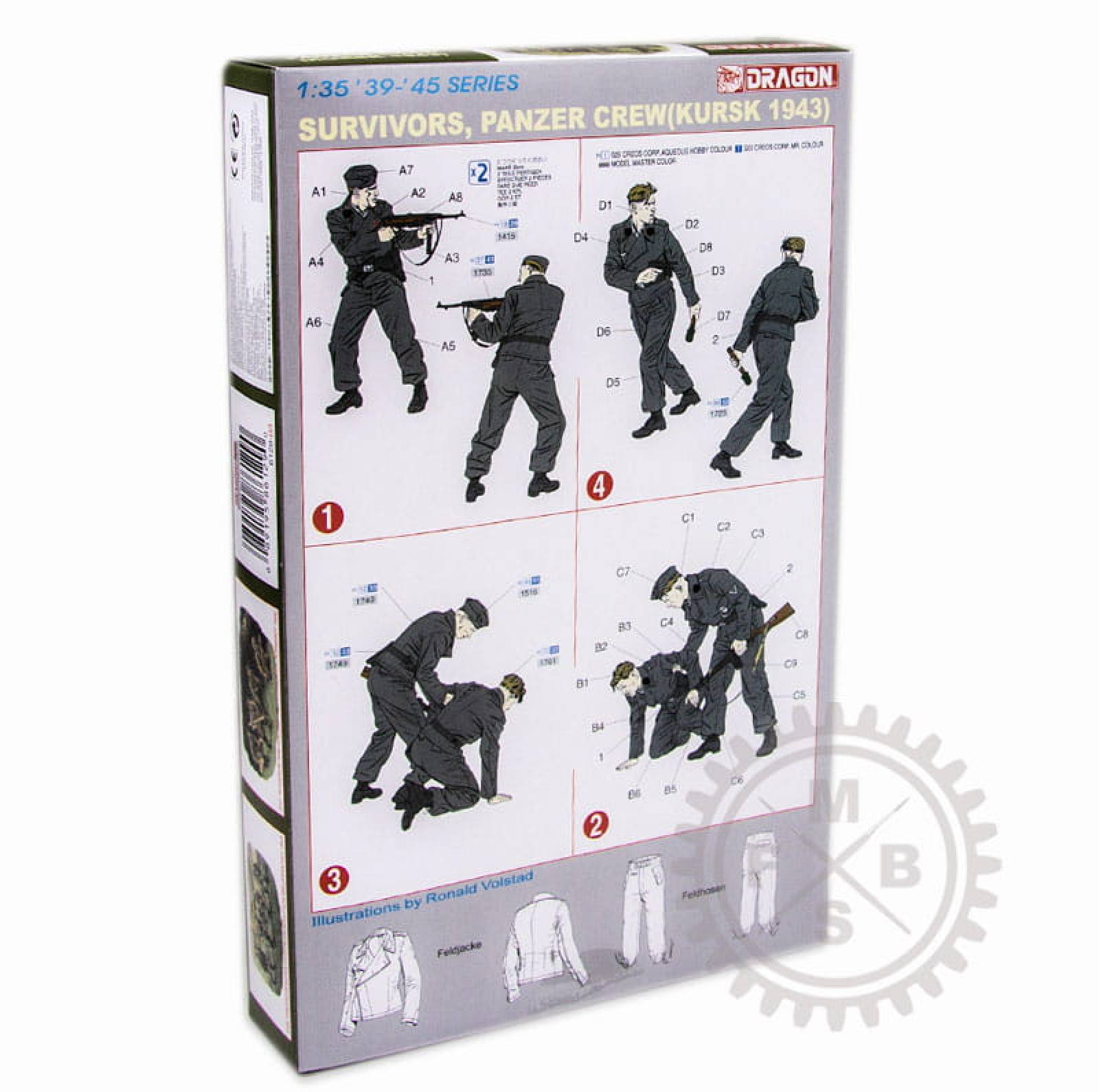 Dragon Models DML6129 Survivors, Panzer Crew (Kursk 1943)