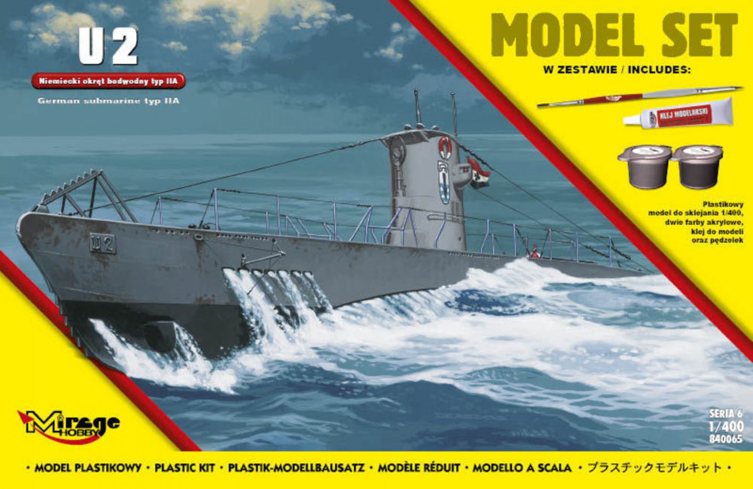 Mirage Hobby MIR840065 U2(German Submarine WWII typeIIA(ModelSe / 1:400